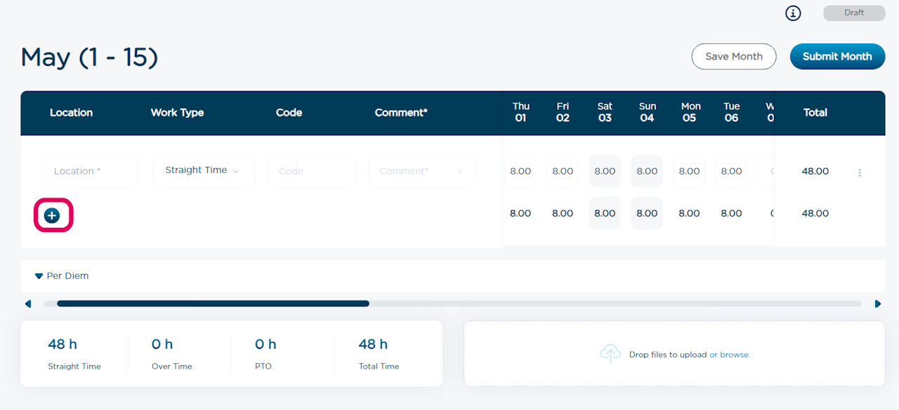 How do I create a new timesheet?