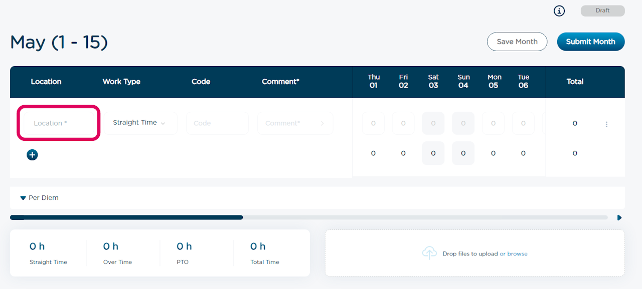 How do I create a new timesheet?