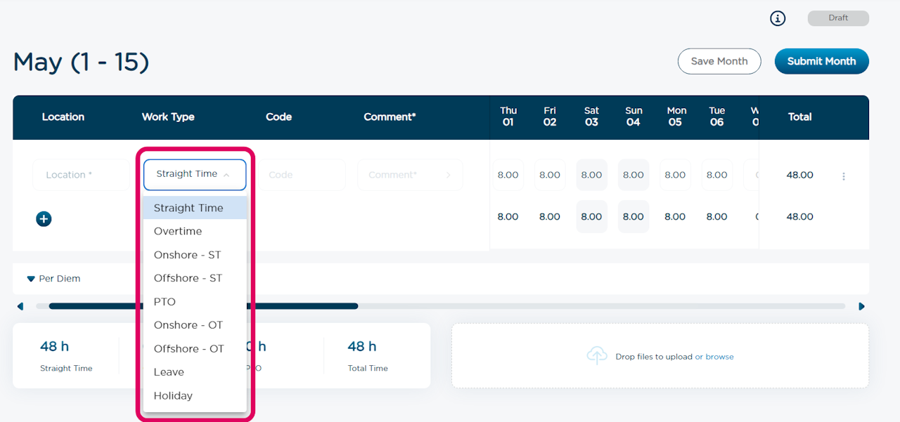 How do I create a new timesheet?