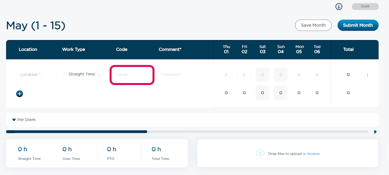 How do I create a new timesheet?