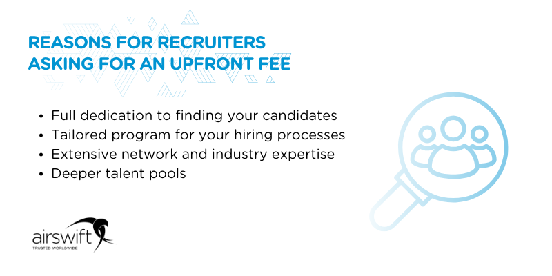 Why is my recruitment agency charging me an upfront fee?